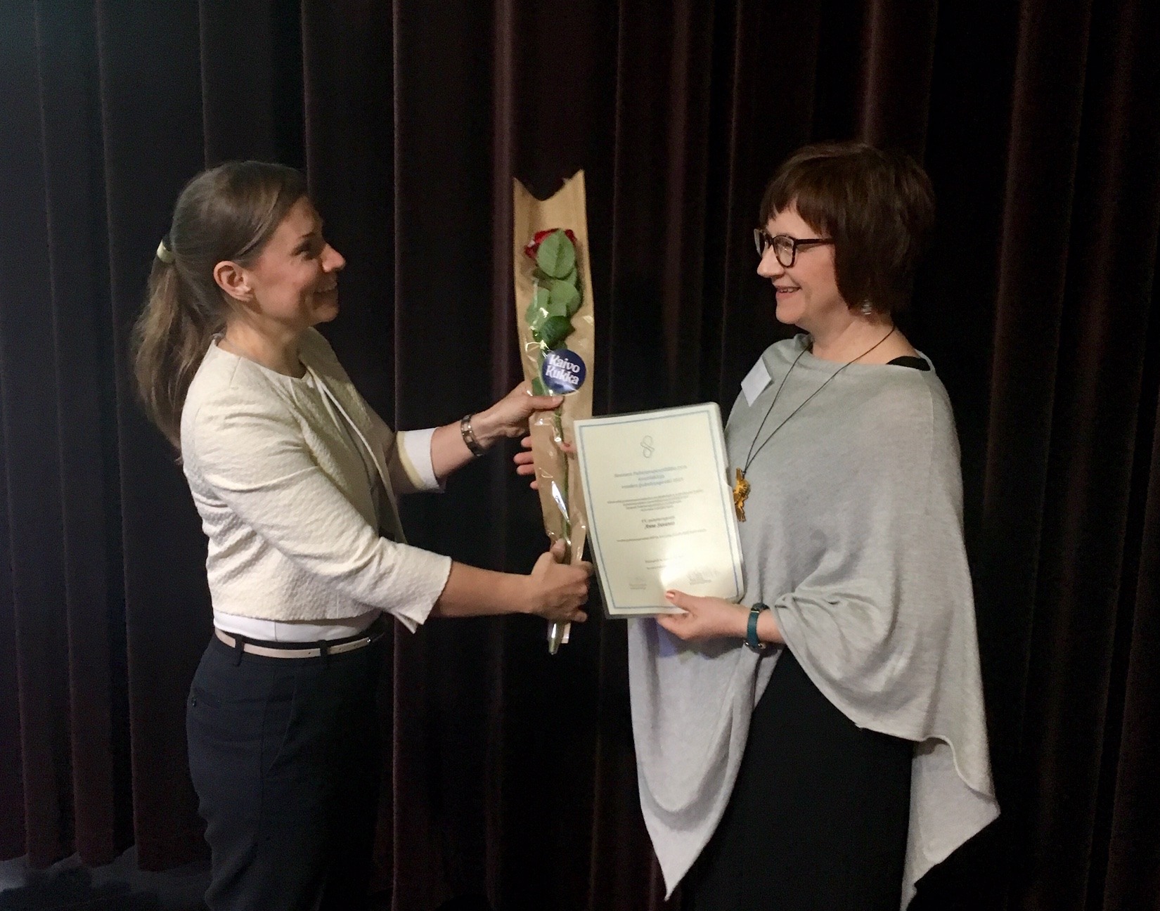 Anne Suvanto on vuoden puheterapeutti - Suomen Puheterapeuttiliitto ry